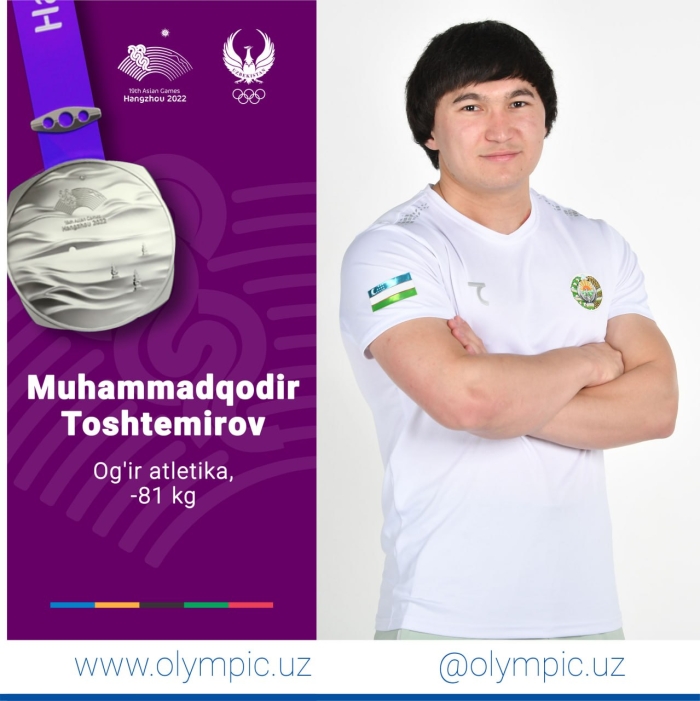 Xanchjou-2022: Muhammadqodir Toshtemirov delegasiyamizga navbatdagi medalni taqdim qildi