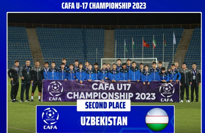 Ўзбекистон ёшлар ўртасидаги CAFA-2023 футбол чемпионатида иккинчи ўринни эгаллади